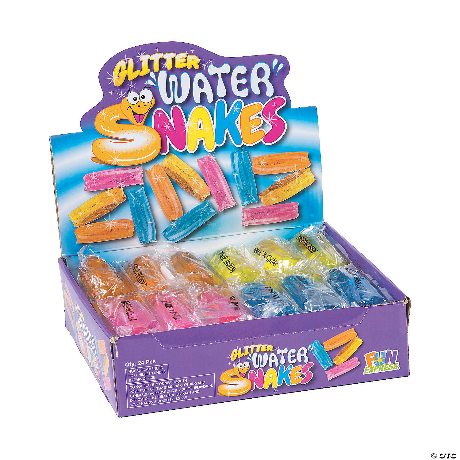 Vinyl Transparent Mini Water Tubes with Glitter