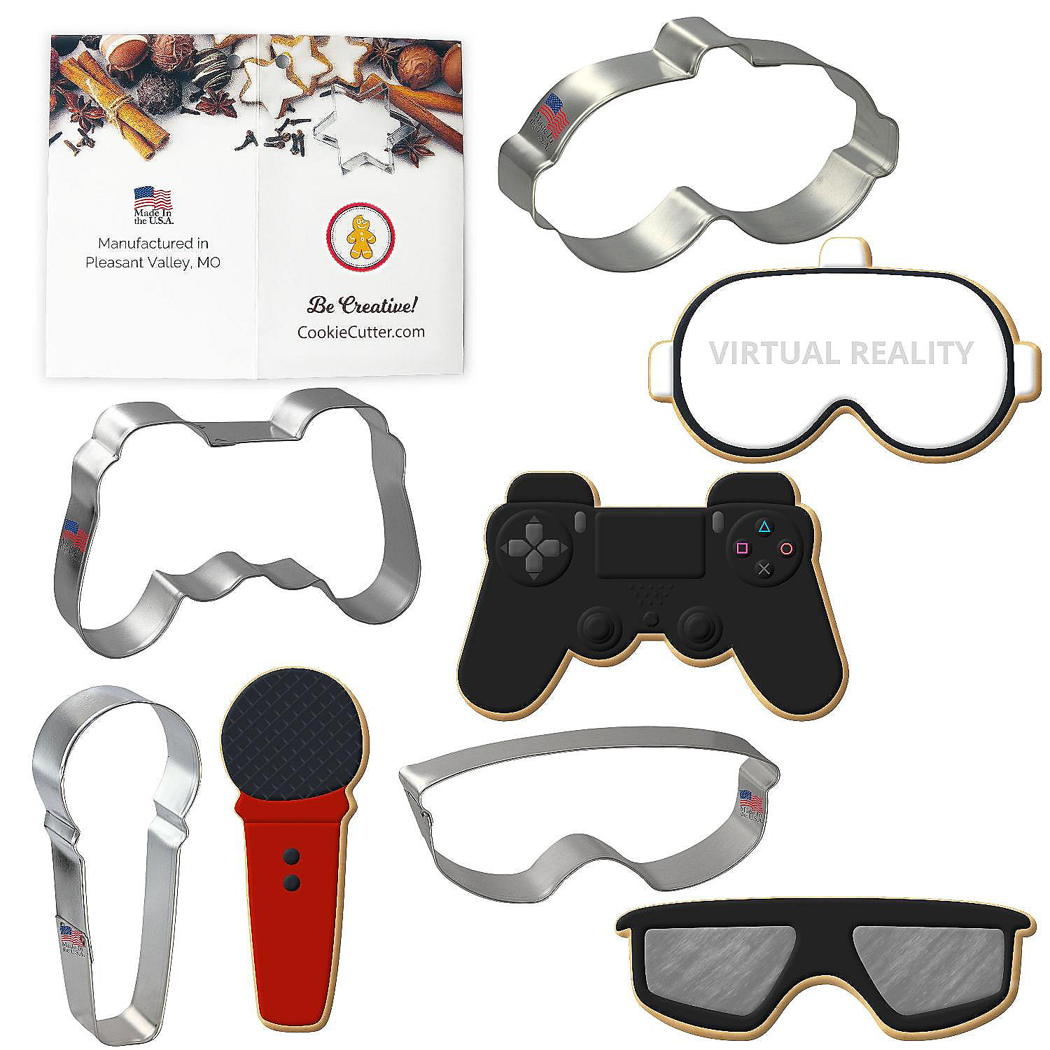 Virtual Reality Cookie Cutter 4 Pc Set HS0556 | Oriental Trading