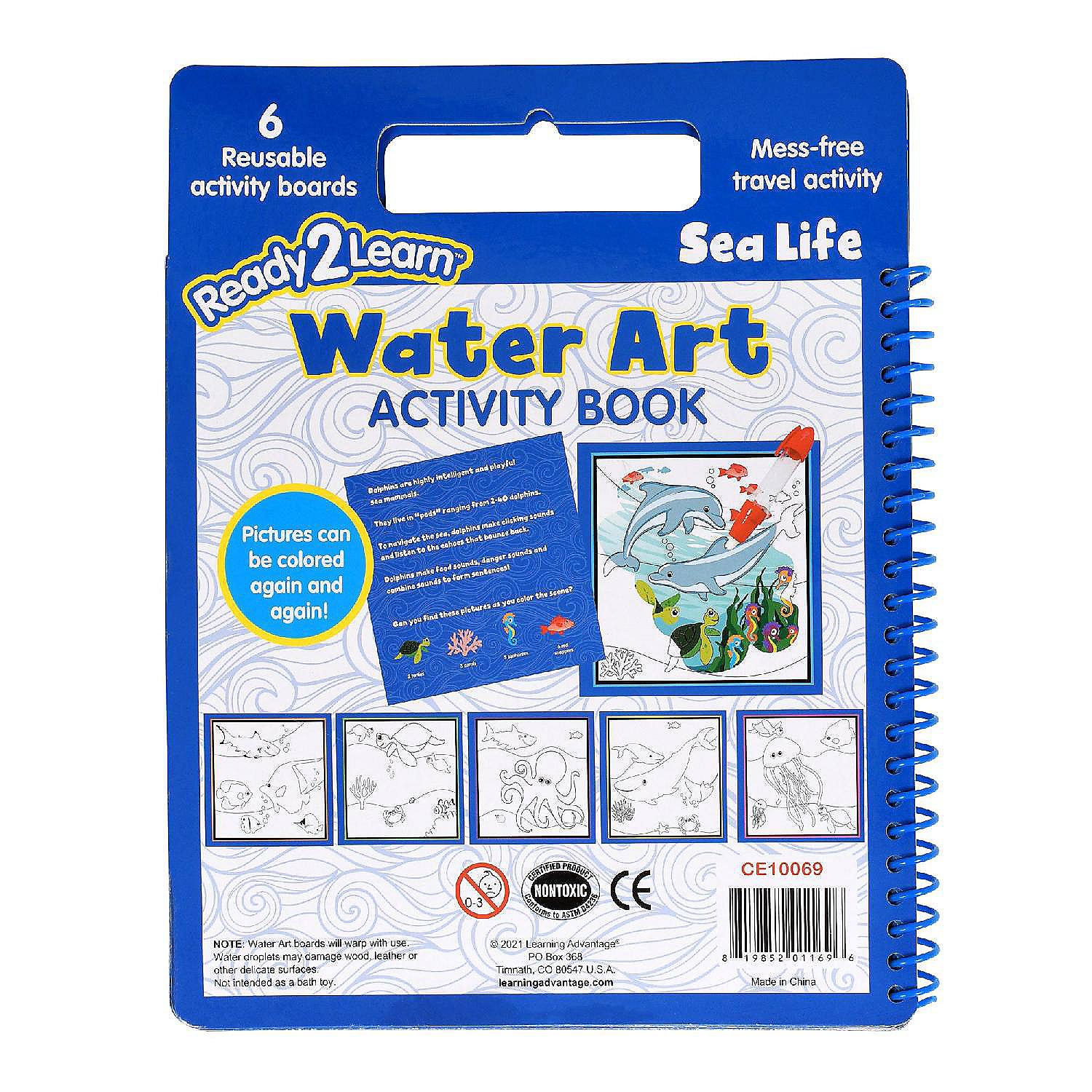 Water Art Activity Book Sea Life