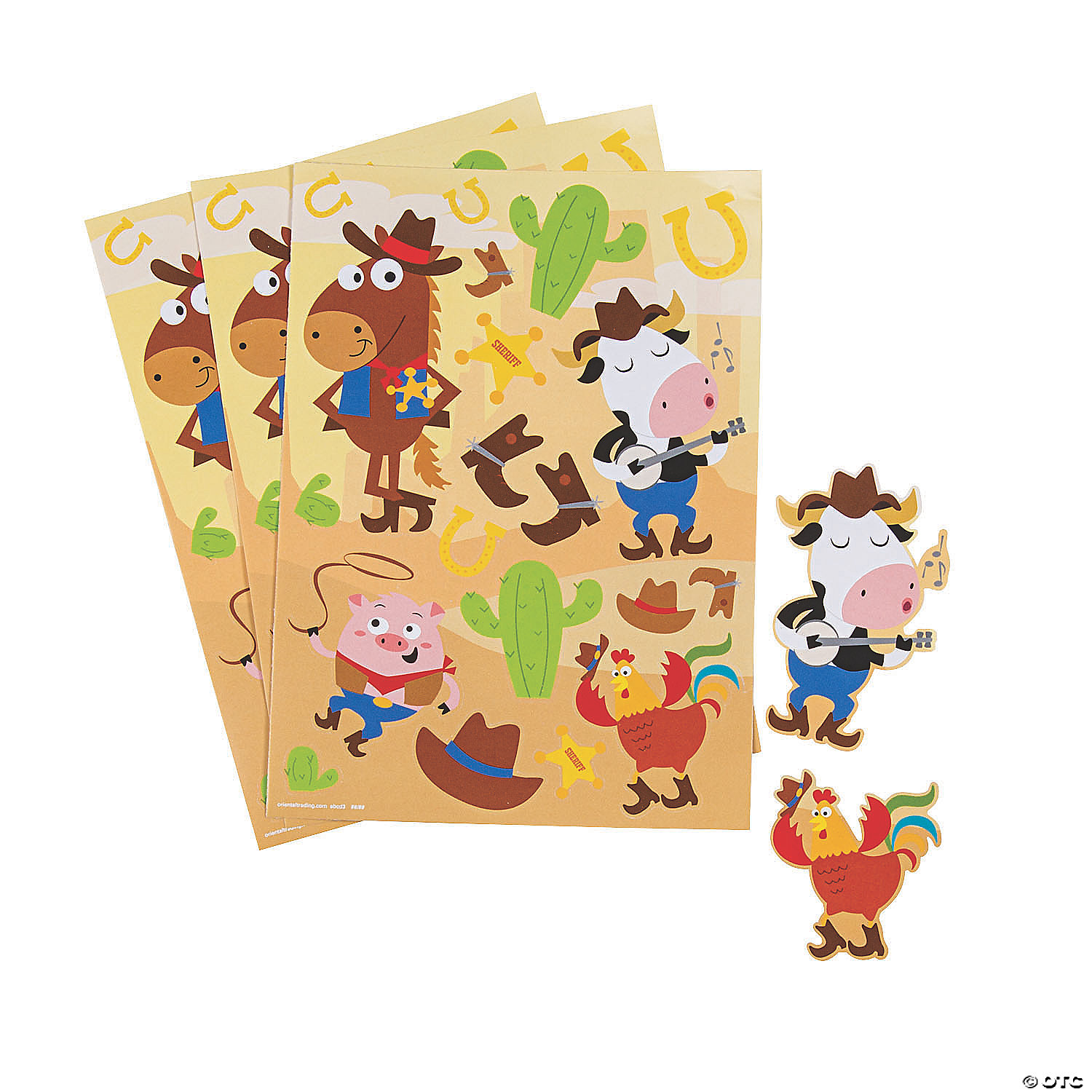 Western Animals Sticker Sheets - 24 Pc. | Oriental Trading