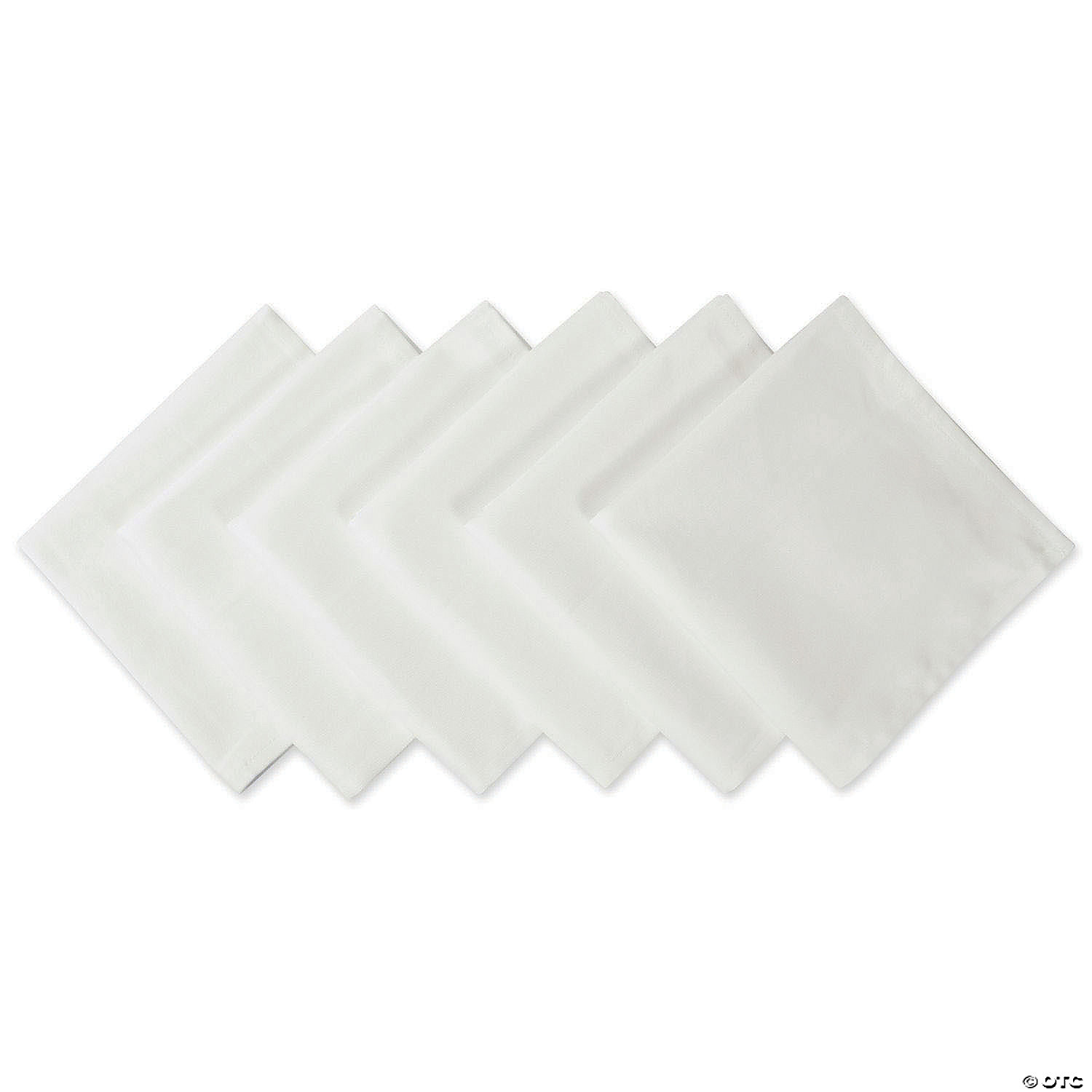 White Polyester Napkin (Set Of 6) | Oriental Trading