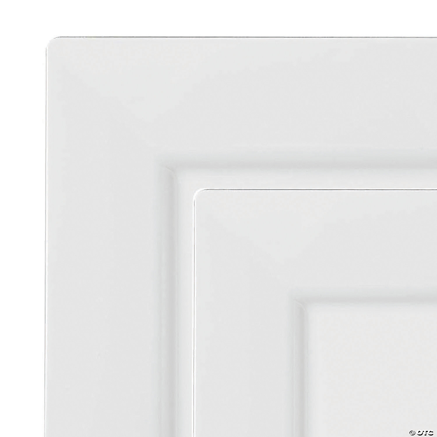 White Square Plastic Plates Dinnerware Value Set (40 Dinner Plates + 40 ...