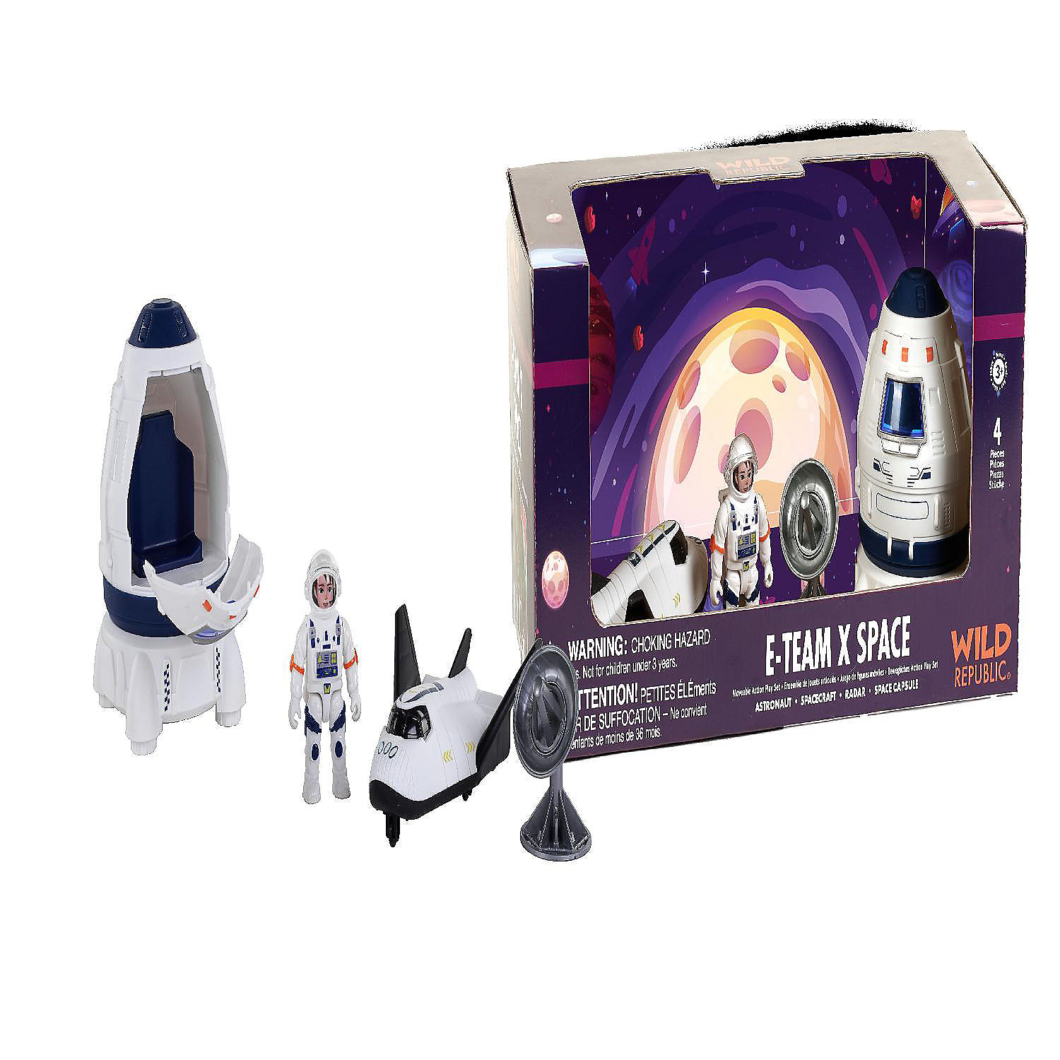 Wild Republic E-Team Box Set Space Figurines, 4 Pieces | Oriental Trading