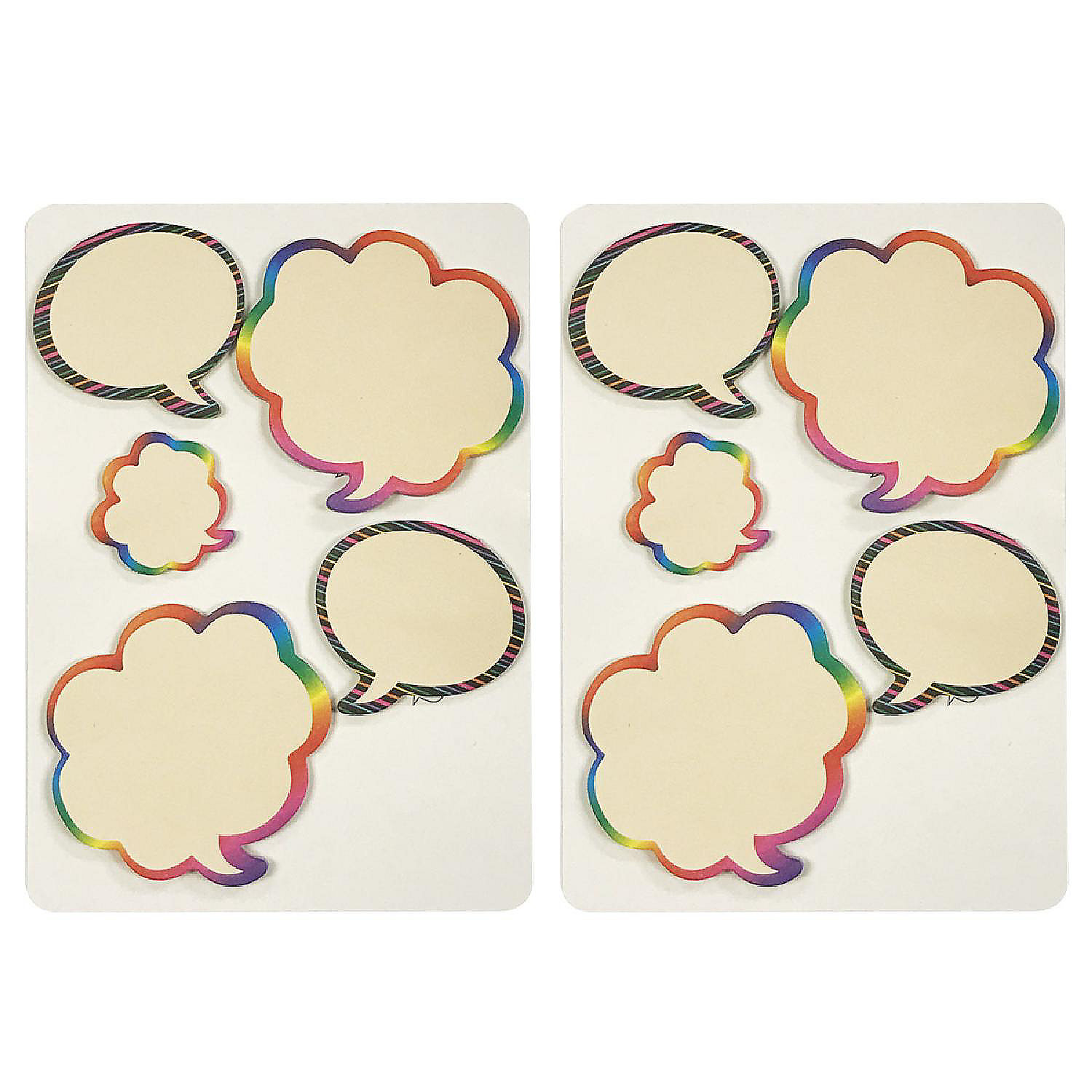 Wrapables Rainbow Thinking Bubble Sticky Notes (Set of 2) | Oriental ...