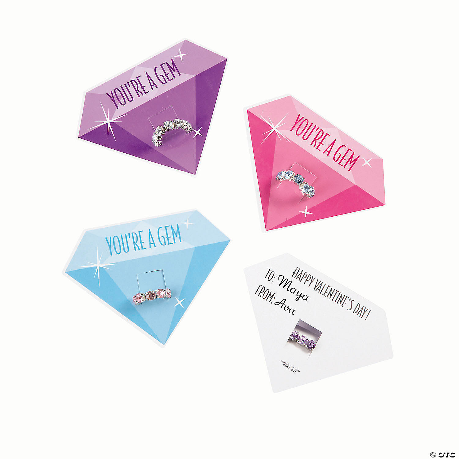 You’re a Gem Valentine Exchanges with Card for 24 | Oriental Trading