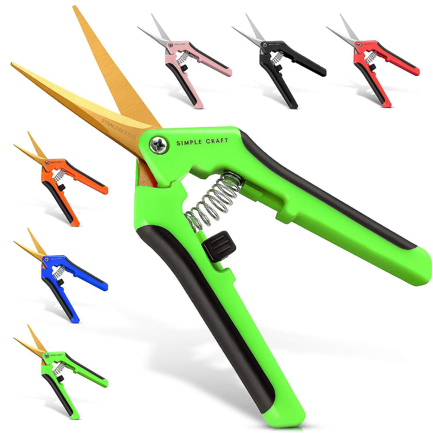 Zulay Kitchen Simple Craft Pruning Shears (Green)