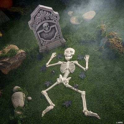 Boo! Tombstone & Skeleton Graveyard Halloween Decorations Set – 24 Pc ...