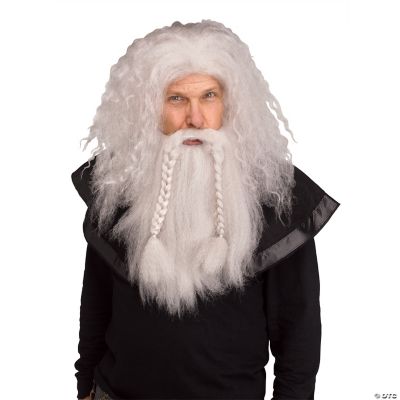 Men's Gray Viking Wig & Beard - Discontinued