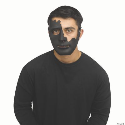 Adults Black Cracked Plastic Half Mask - One Size | Oriental Trading