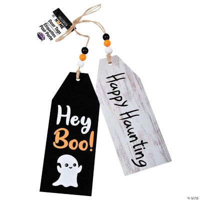 Boo & Happy Haunting Door Tag Halloween Décor