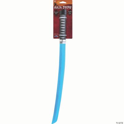 22" Light-Up Blue Plastic Ninja Sword with Sound FX Costume Accessory