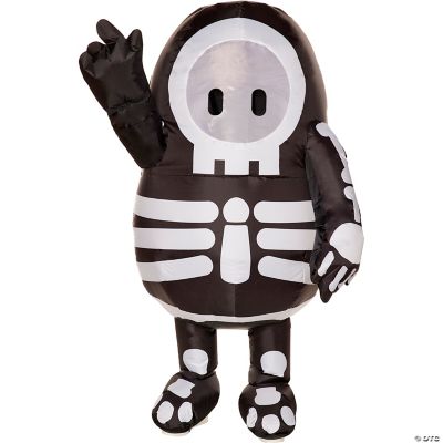 Kids Inflatable Fall Guys™ Skelly Black & White Costume - One Size ...