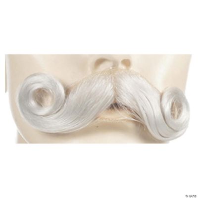 Santa Mustache M77 Full Curl Synthetic White 60
