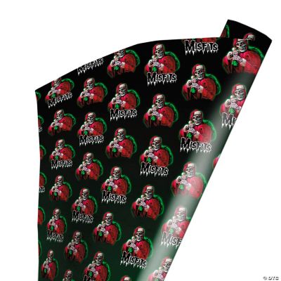 96" x 30" Wrapped in Terror Misfits Crimson Cringle Wrapping Paper