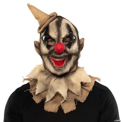 Adults Scarecrow Clown Full Head Covering Halloween Mask – One Size ...