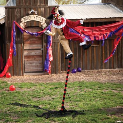 96" Sideshow Balancing Clown Animated Halloween Prop | Oriental Trading
