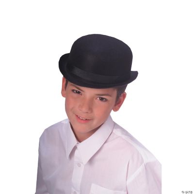 Kid's Black Derby Hat
