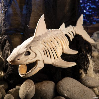 12" Shark Skeleton Plastic Halloween Tabletop Decoration