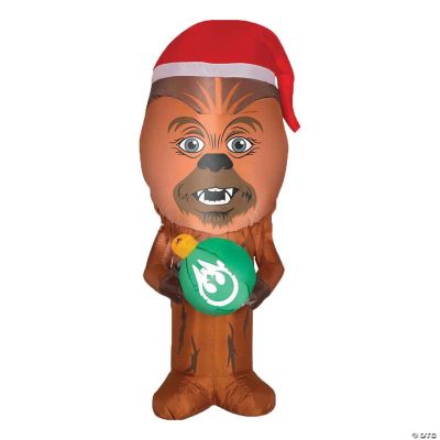 42" Blow Up Inflatable Chewbacca with Santa Hat Outdoor Yard Decoration ...