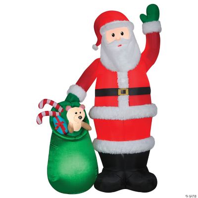 107" Airblown® Luxe Santa with Toy Bag Inflatable Christmas Outdoor ...