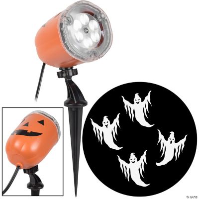 11" Lightshow® Whirl-A-Motion Ghosts White Projection Light Halloween ...