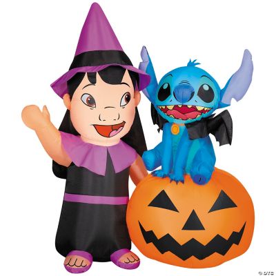 6 Ft. Airblown® Inflatable Lilo & Stitch™ Lilo & Stitch with Jack-O ...