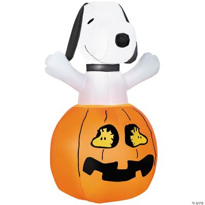 42" Blow-Up Inflatable Peanuts® Snoopy Pumpkin with Built-In LED Lights ...
