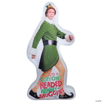 72" Airblown® Buddy the Elf Strolling Inflatable Christmas Outdoor Yard ...